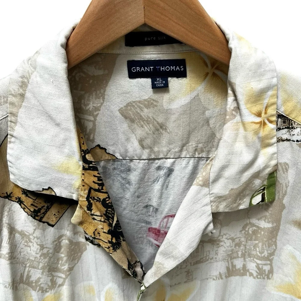 GrantThomas | Shirts | Grant Thomas Hawaiian Silk Shirt Vintage Cars ...